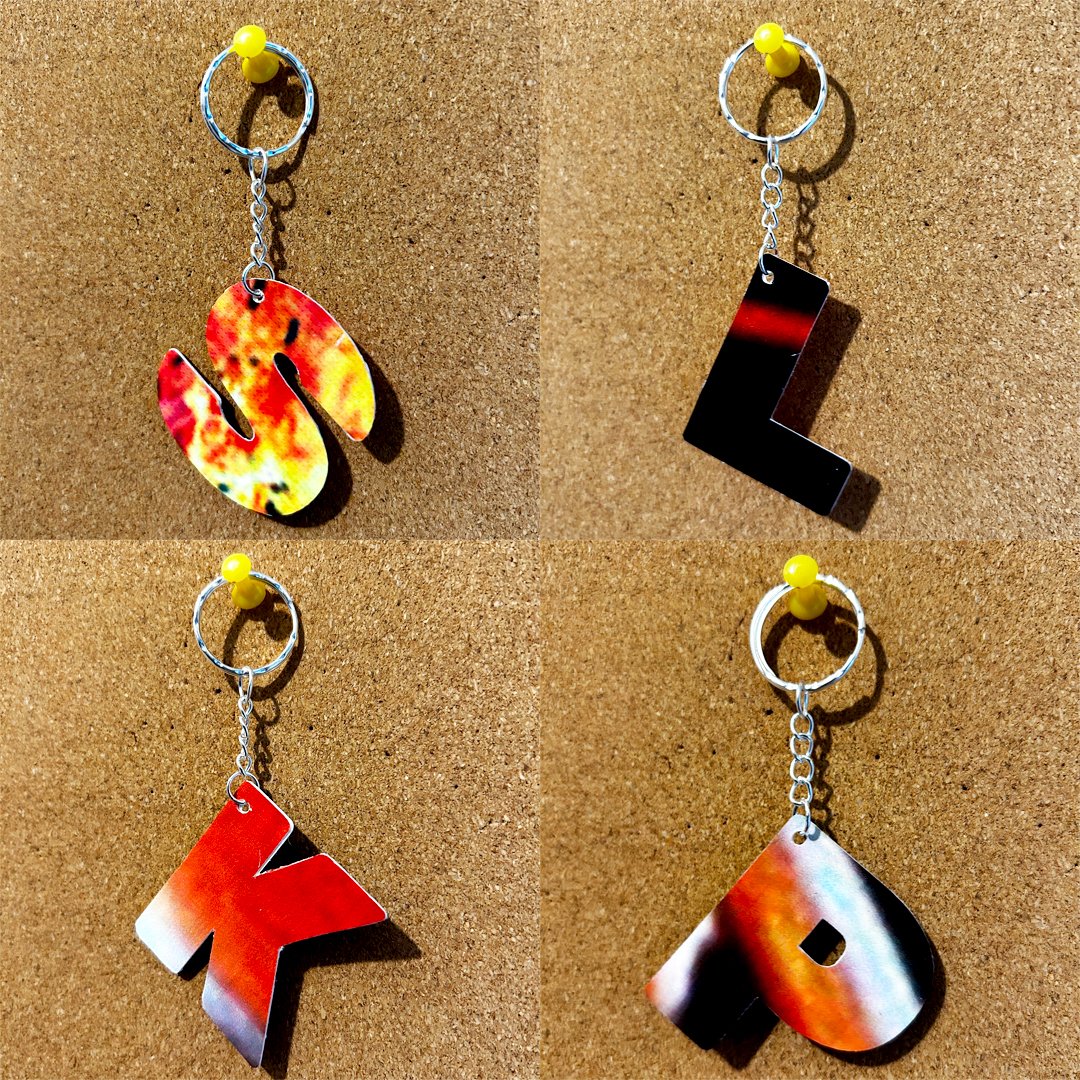 Recycled Alphabet Bouncy Castle Keyrings - Kapiti Castles Limited
